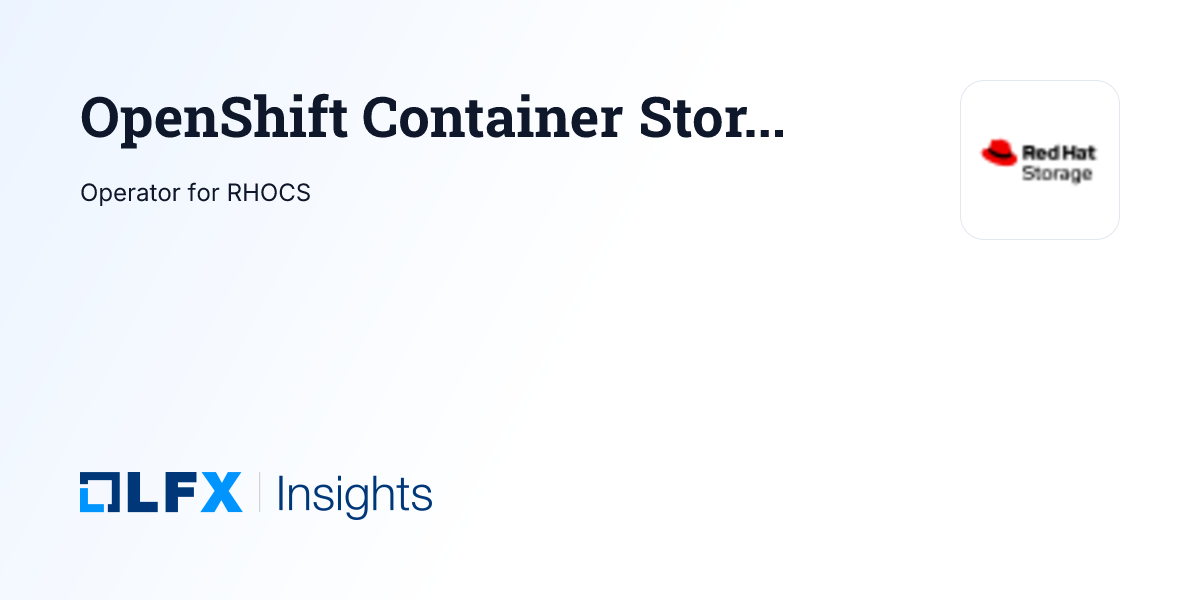 OpenShift Container Storage Operator Insights