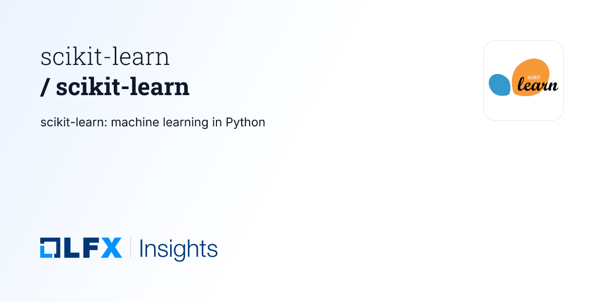scikit-learn scikit-learn Repository | LFX Insights