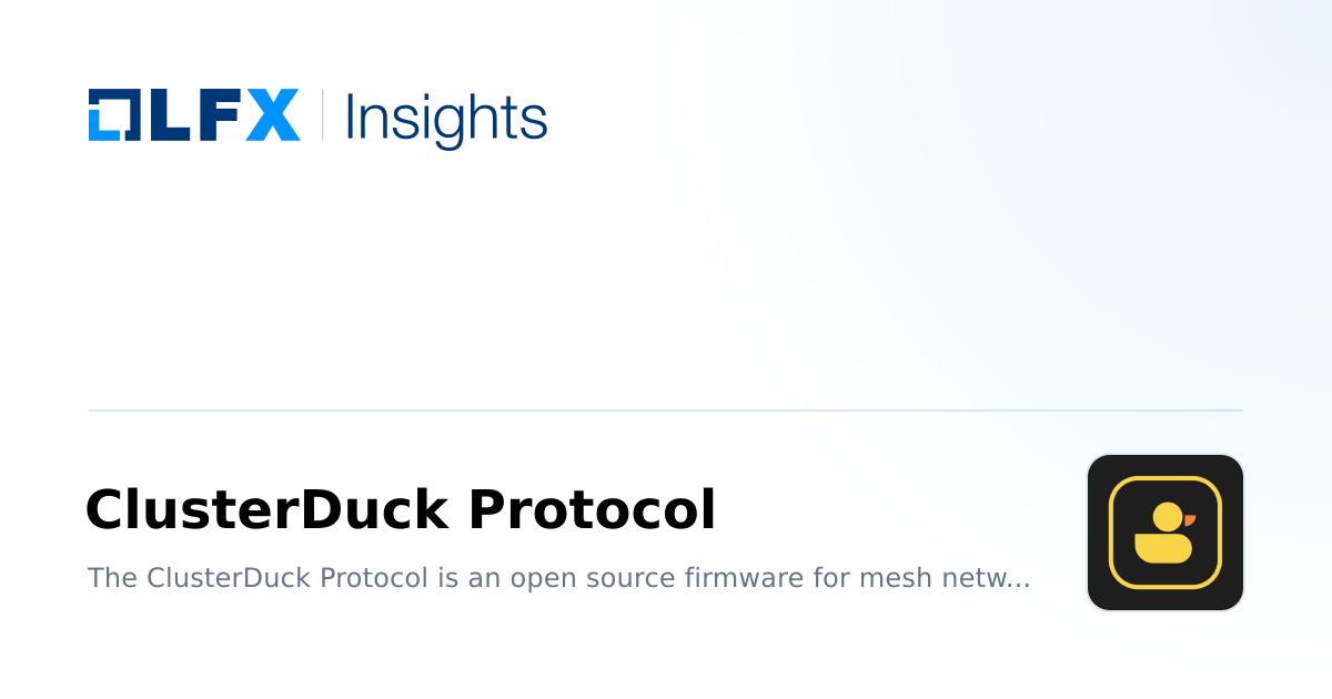 LFX Insights | ClusterDuck Protocol insights