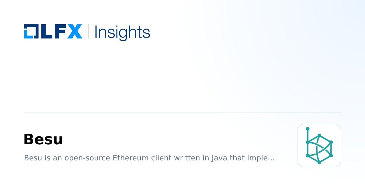 LFX Insights | Besu insights