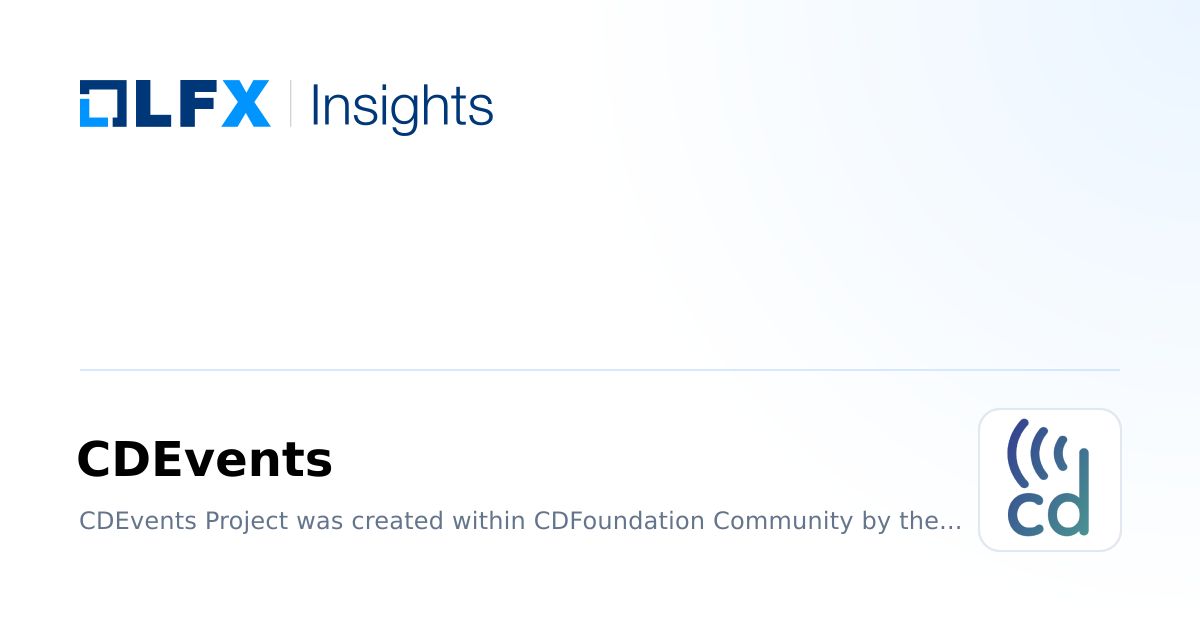 LFX Insights | CDEvents insights
