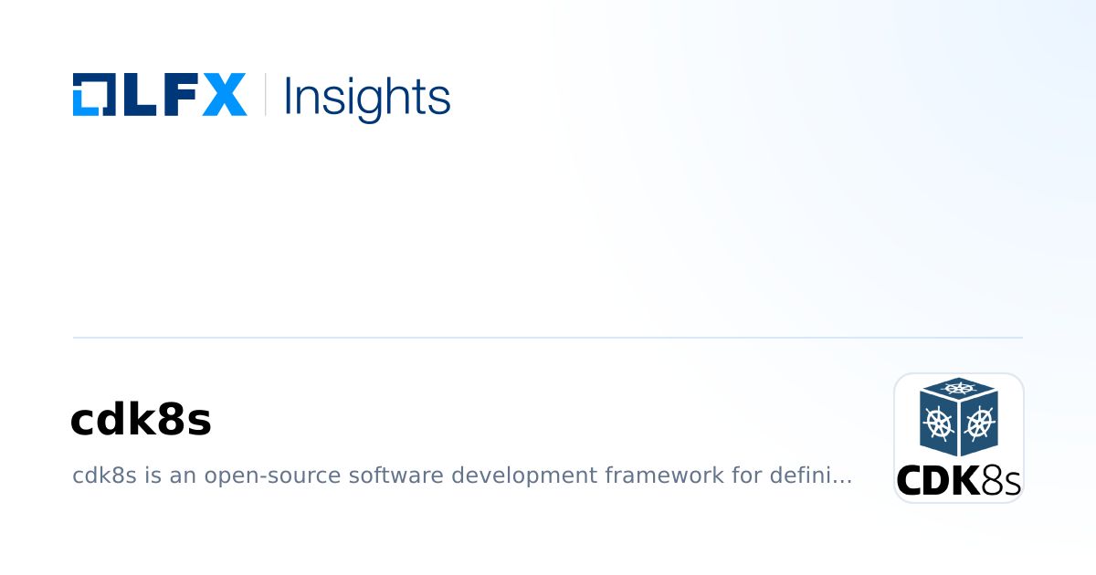 LFX Insights | cdk8s insights