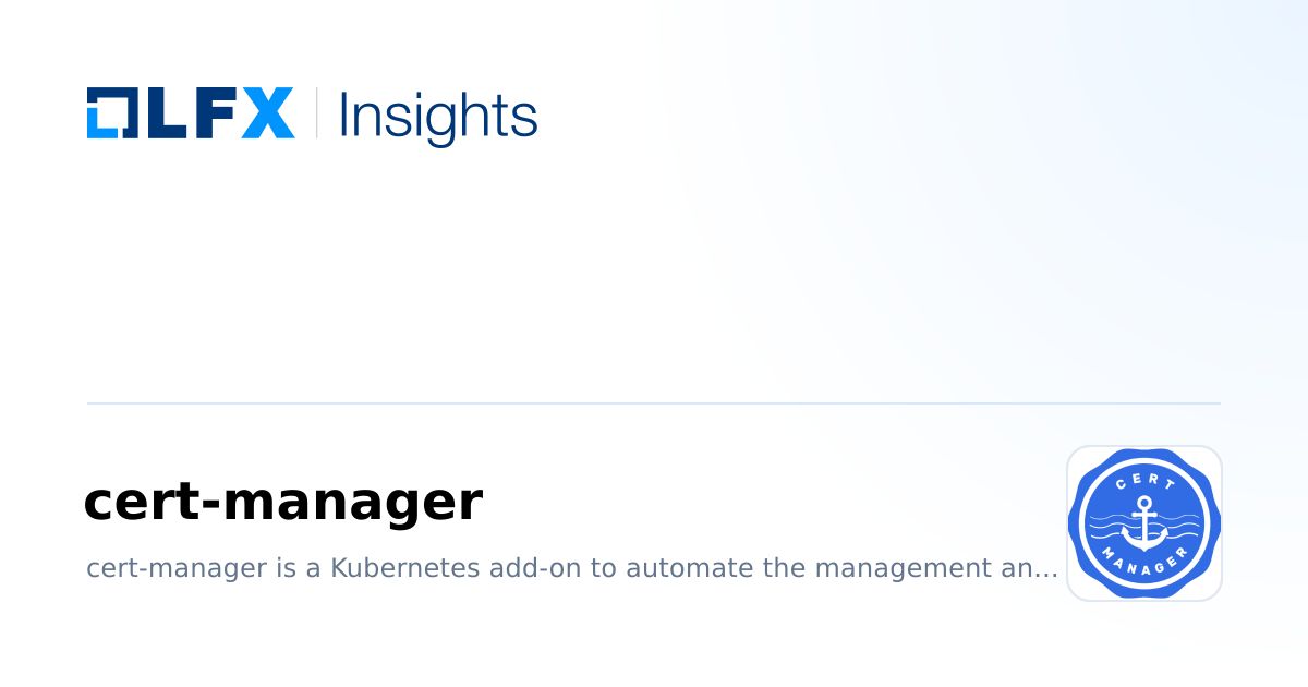 LFX Insights | cert-manager development insights