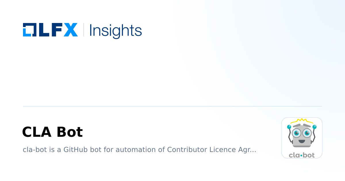 LFX Insights | CLA Bot insights
