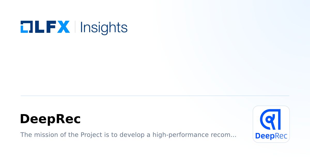 DeepRec Insights | lfx-insights