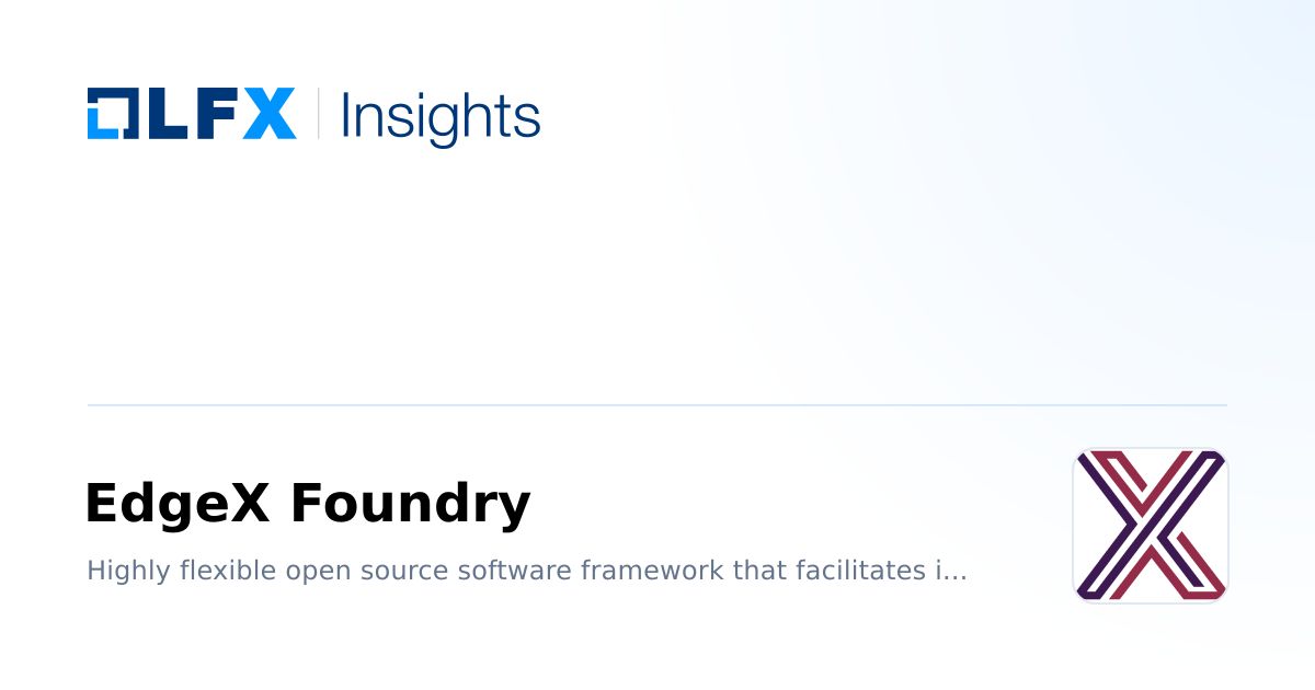 LFX Insights | EdgeX Foundry insights