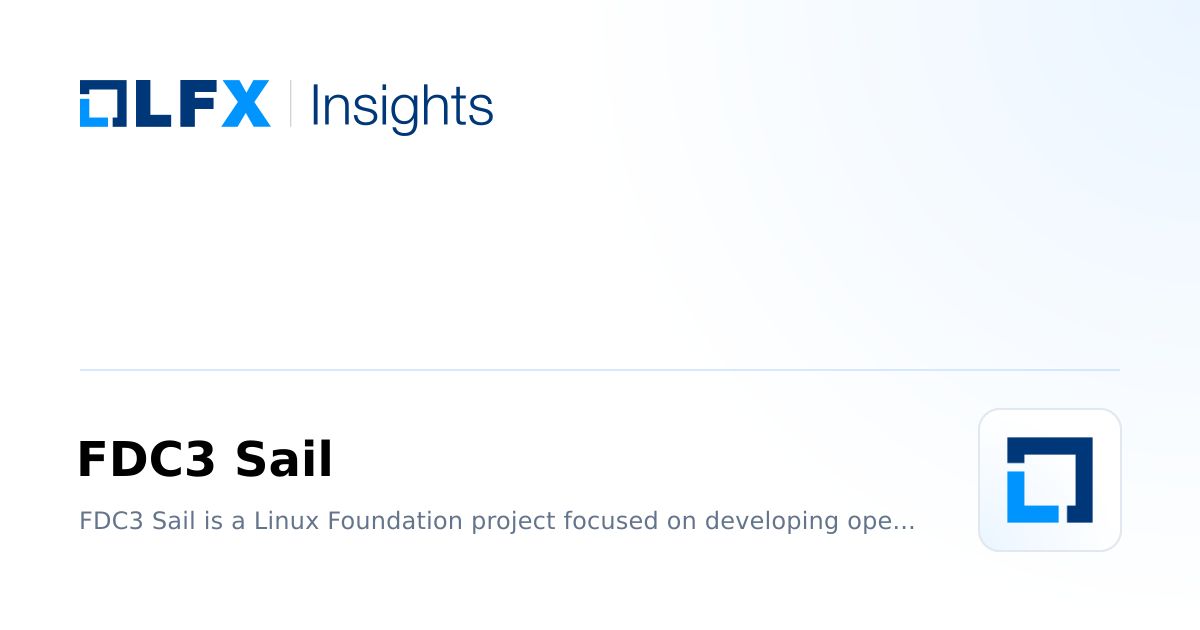 LFX Insights | FDC3 Sail insights