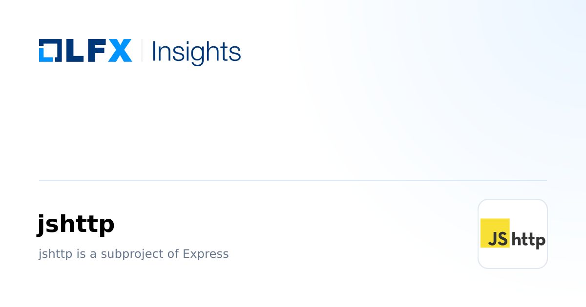 LFX Insights | jshttp insights