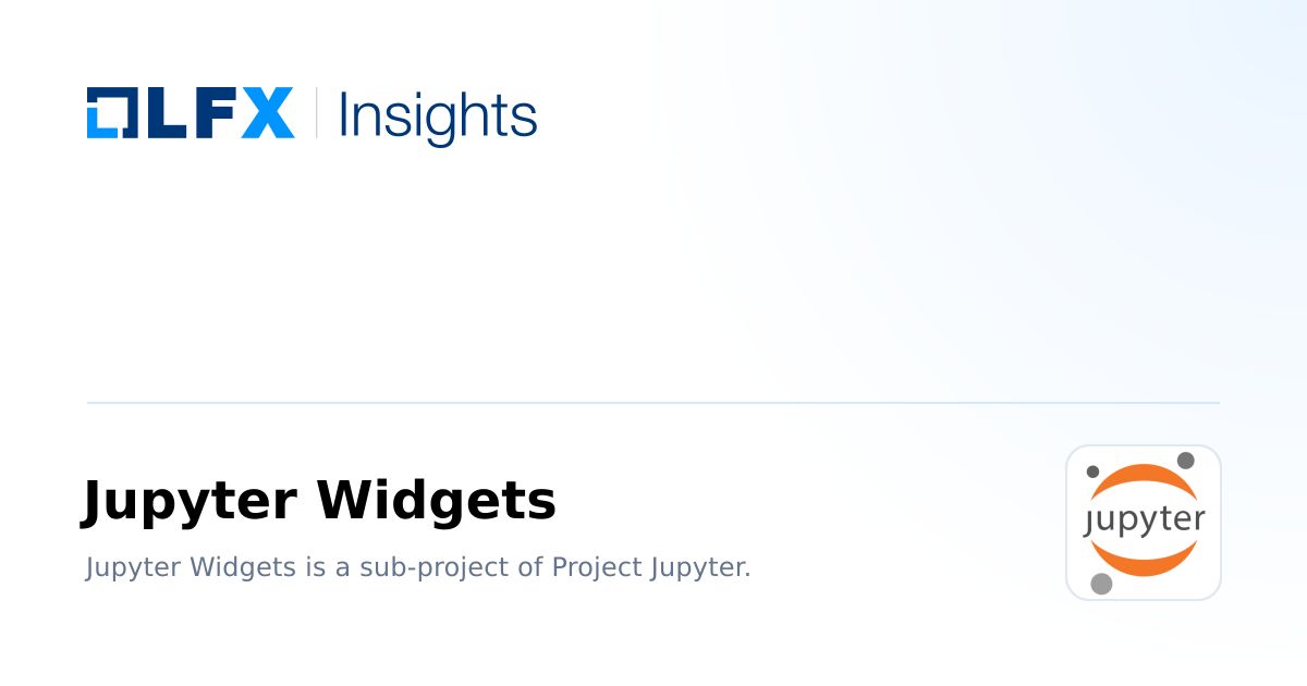 LFX Insights | Jupyter Widgets insights