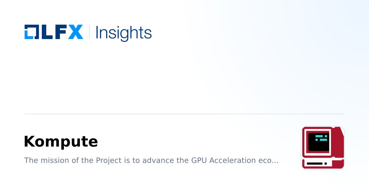 LFX Insights | Kompute insights
