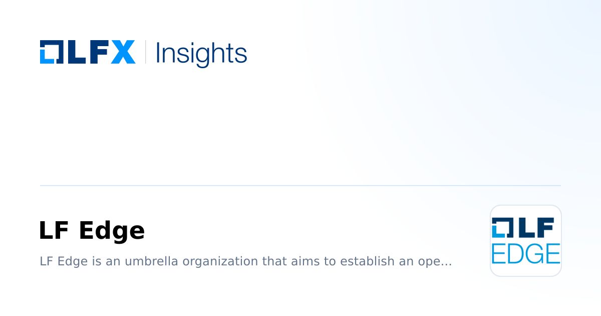 LFX Insights | LF Edge development insights