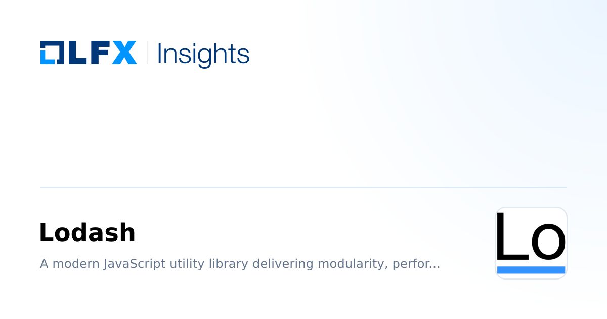 LFX Insights | Lodash insights