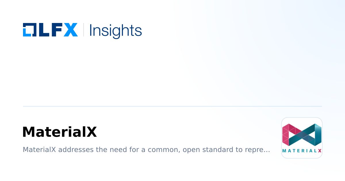 LFX Insights | MaterialX popularity insights