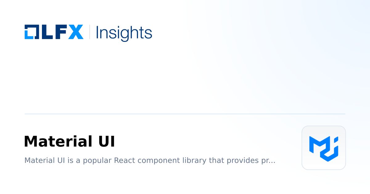 LFX Insights | Material UI insights