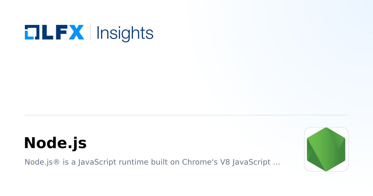 LFX Insights | Node.js insights