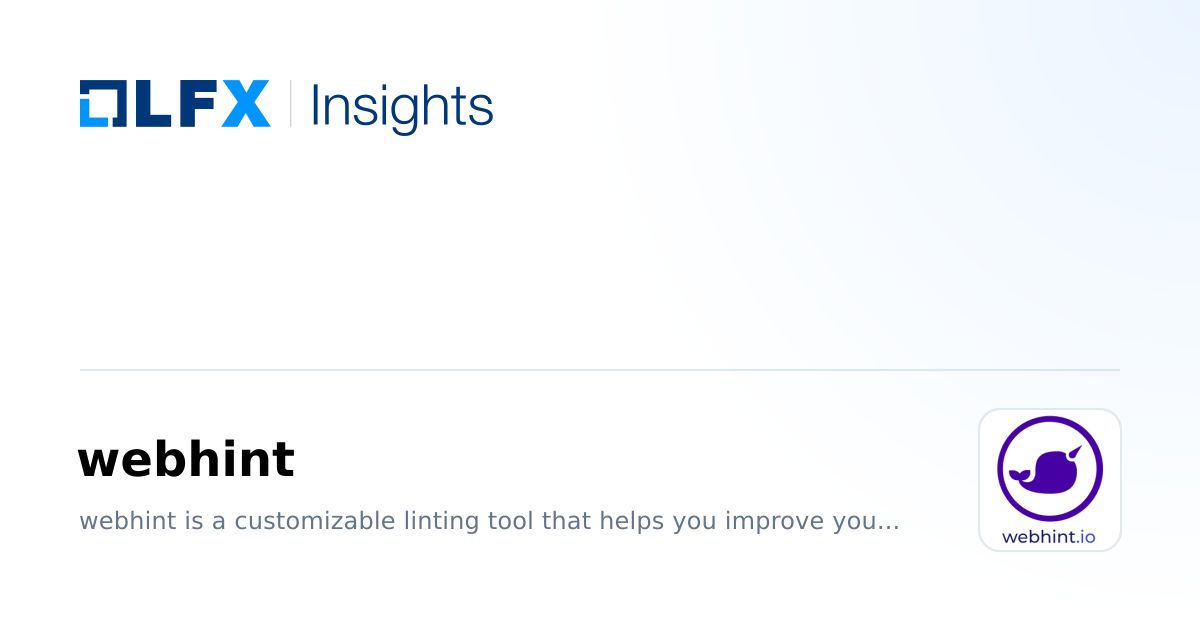 LFX Insights | webhint insights
