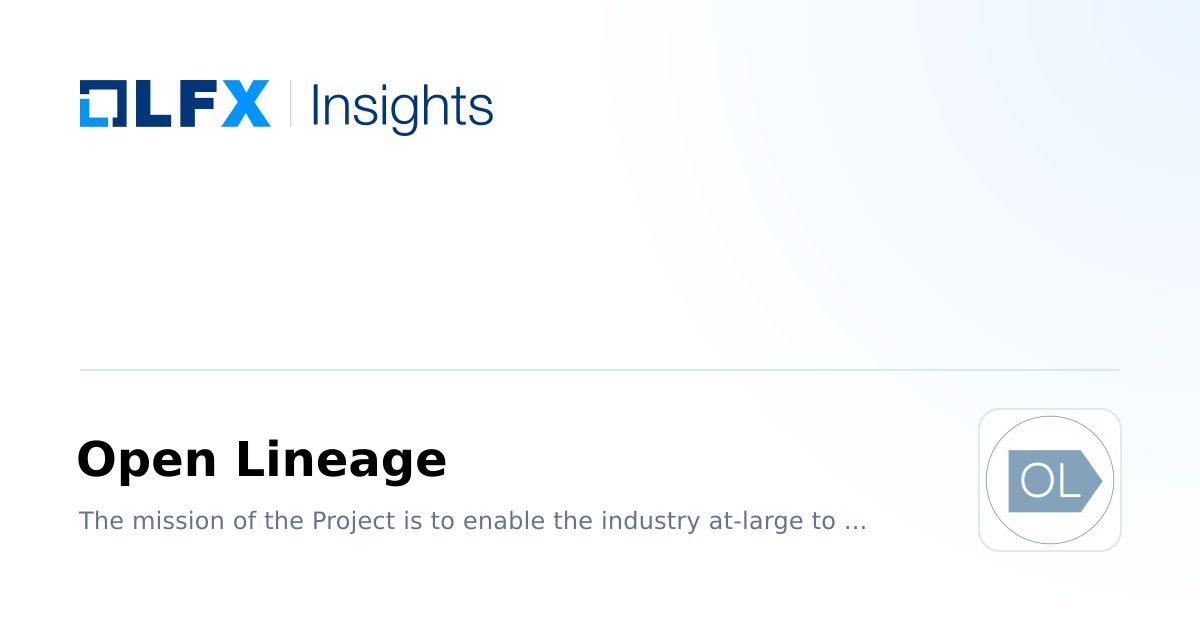 LFX Insights | Open Lineage insights