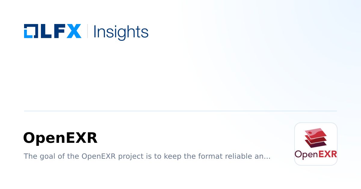 LFX Insights | OpenEXR popularity insights