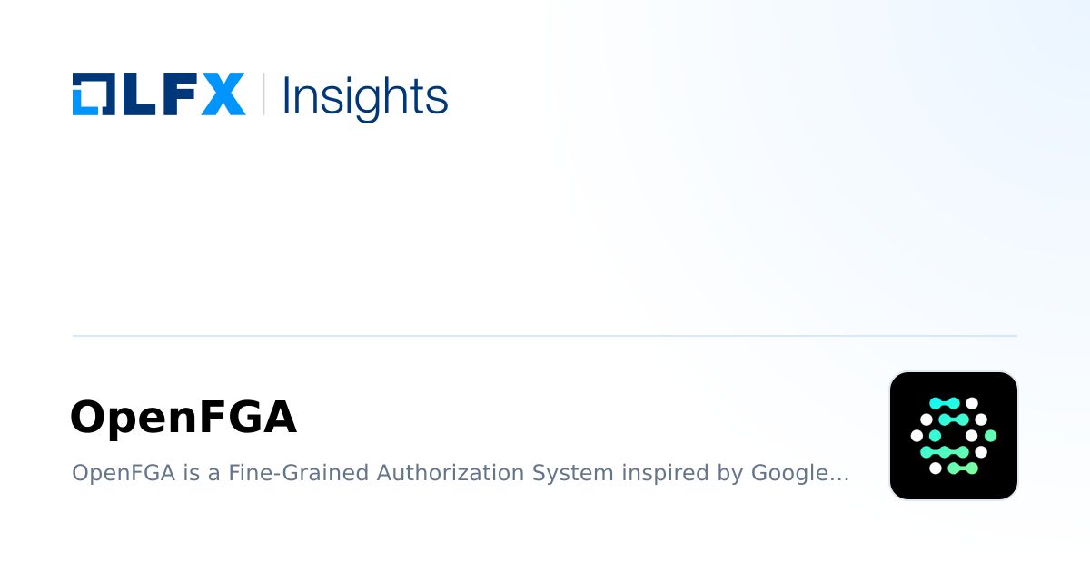 LFX Insights | OpenFGA insights