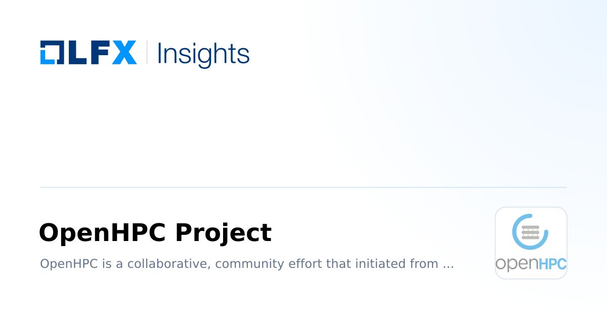 OpenHPC Project Insights