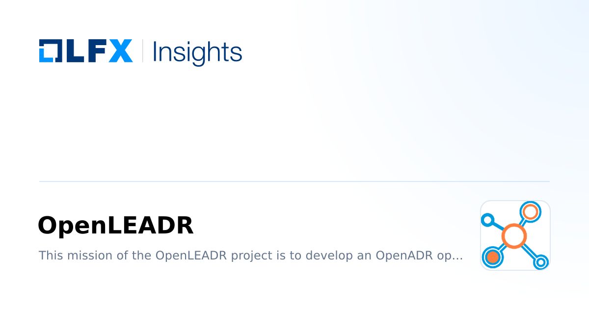 LFX Insights | OpenLEADR development insights