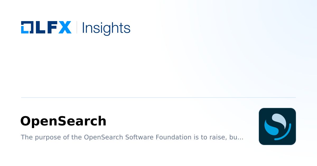 LFX Insights | OpenSearch insights