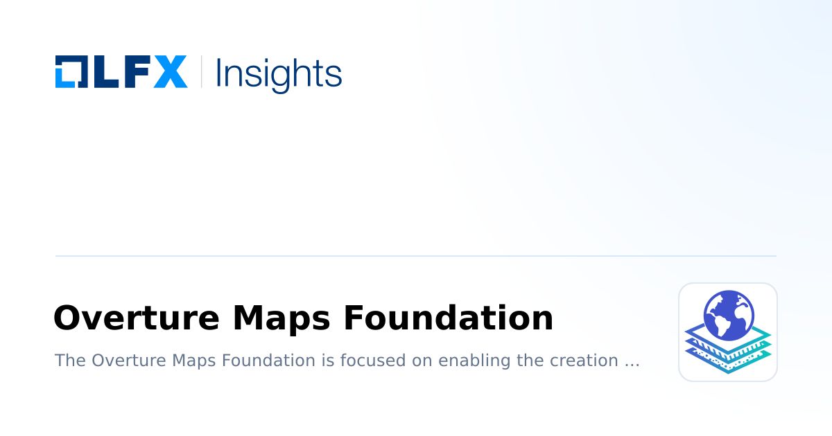 Overture Maps Foundation Insights
