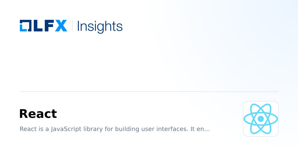 LFX Insights | React development insights