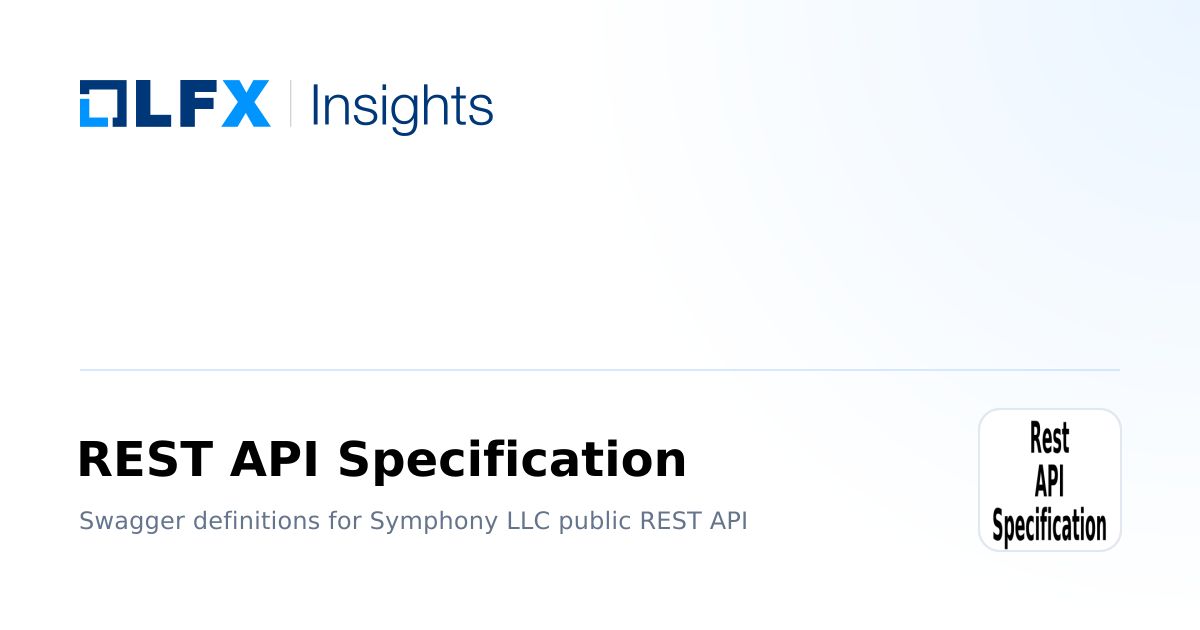 REST API Specification Development Insights | lfx-insights