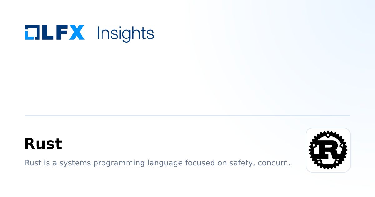 LFX Insights | Rust insights
