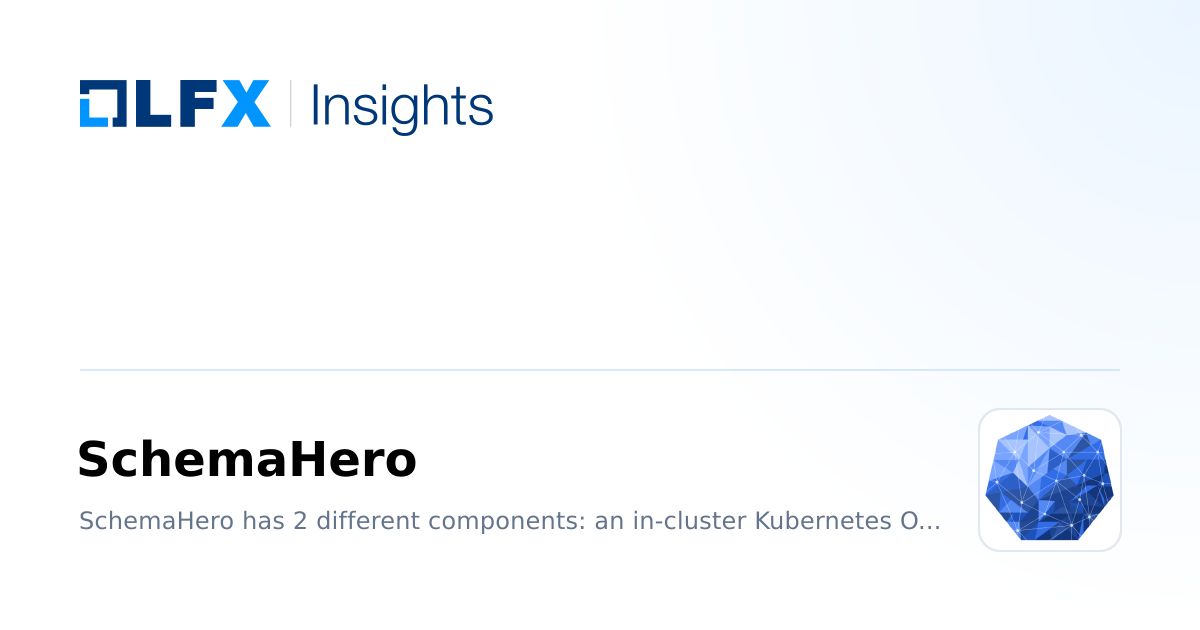 LFX Insights | SchemaHero insights