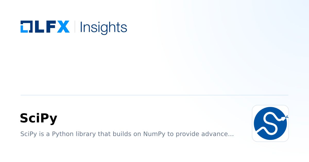 LFX Insights | SciPy insights