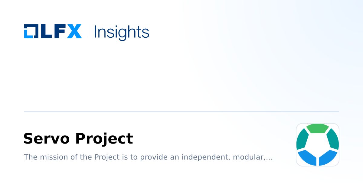 LFX Insights | Servo Project insights