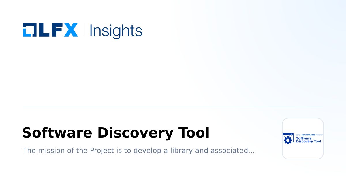 LFX Insights | Software Discovery Tool insights