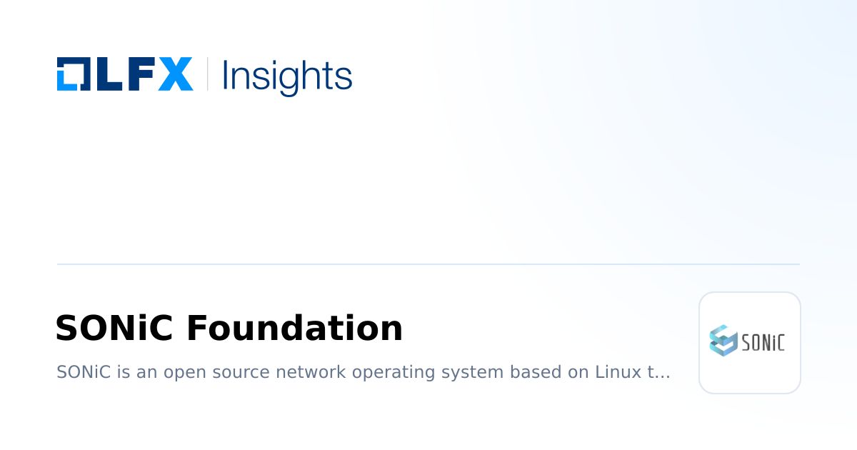 LFX Insights | SONiC Foundation insights