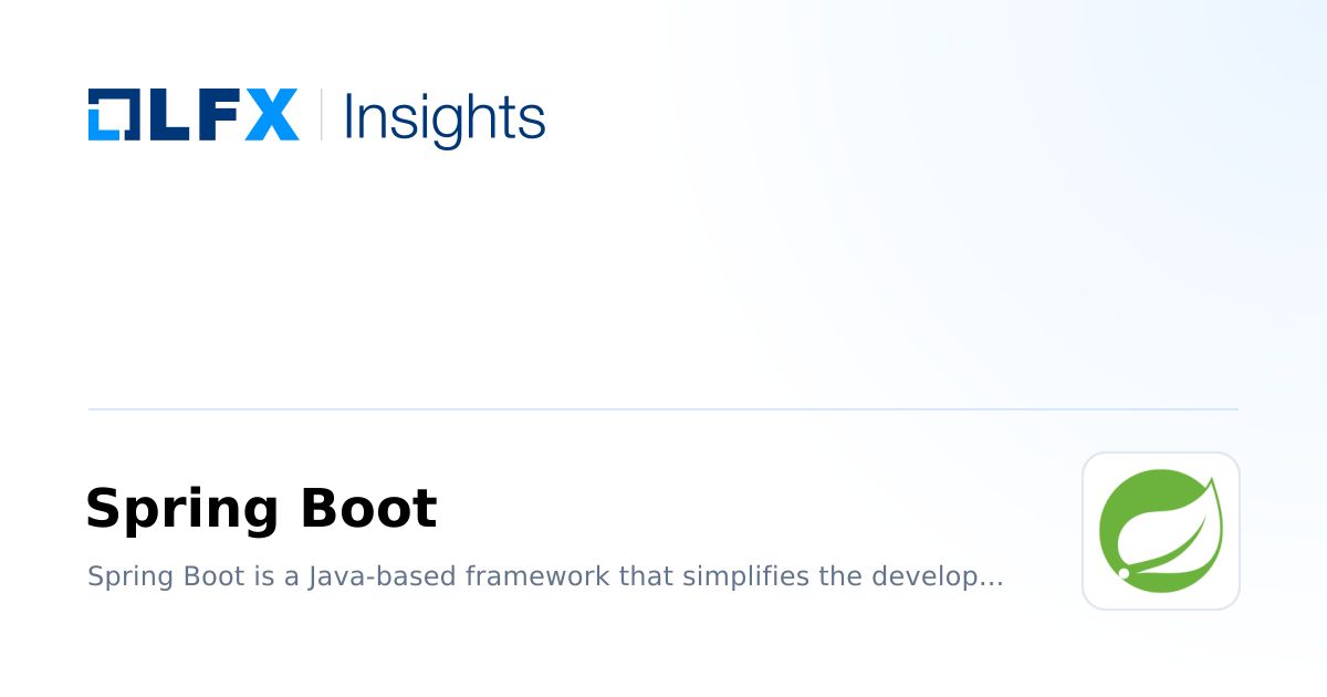 LFX Insights | Spring Boot insights