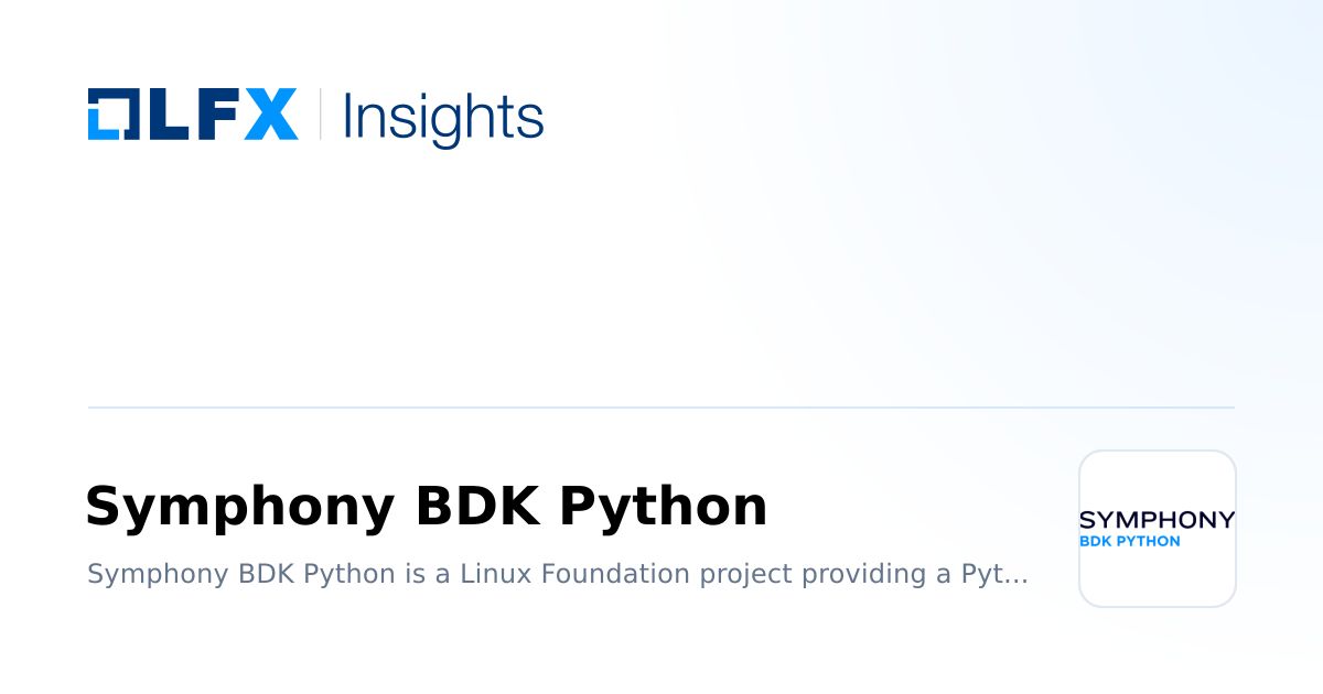 Symphony BDK Python Insights