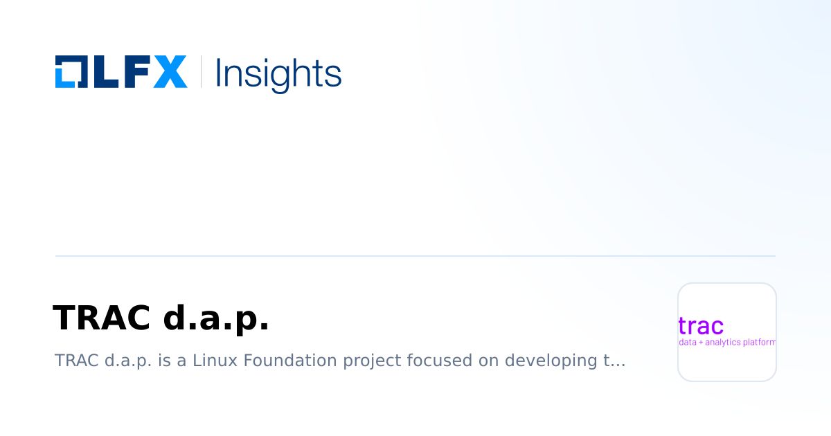 LFX Insights | TRAC d.a.p. development insights