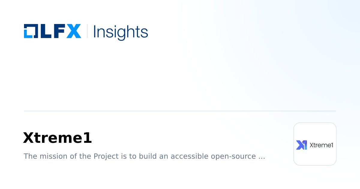 LFX Insights | Xtreme1 insights